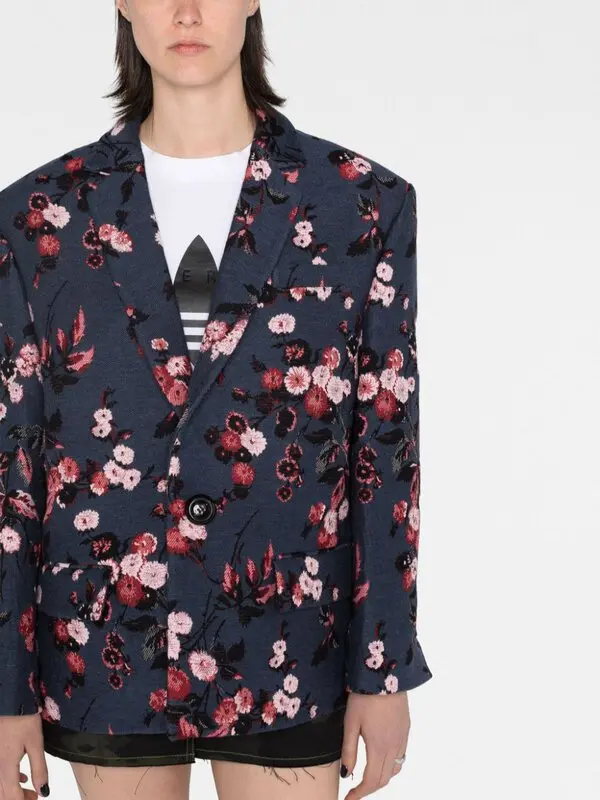Dsquared2 Floral Jacquard Single-breasted Blazer