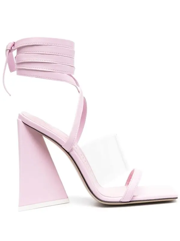 Attico Isa Ankle-tie Sandals - Pink