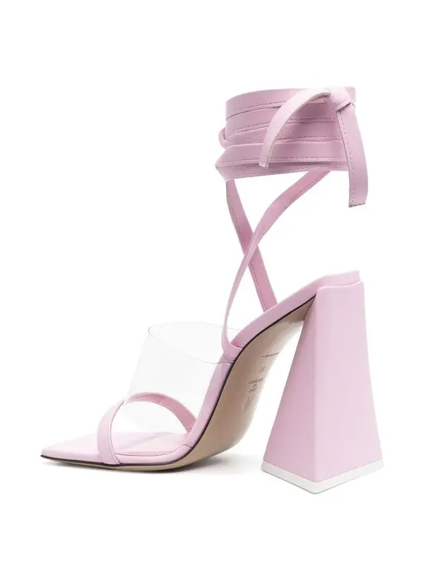 Attico Isa Ankle-tie Sandals - Pink