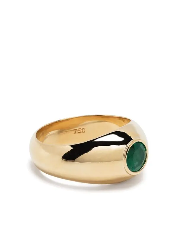 Shay 18k Yellow Emerald Signet Ring - Gold