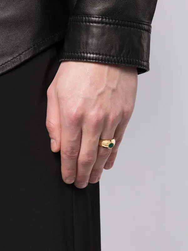 Shay 18k Yellow Emerald Signet Ring