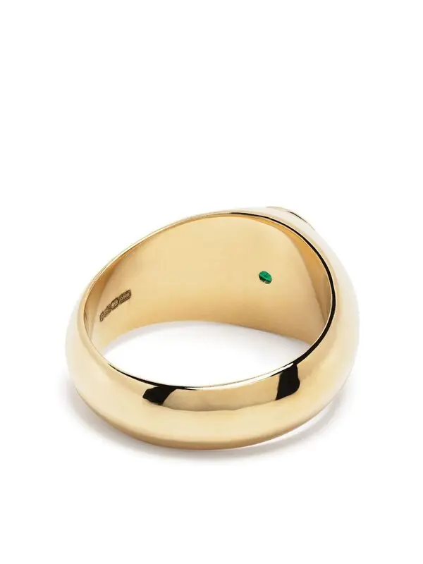 Shay 18k Yellow Emerald Signet Ring