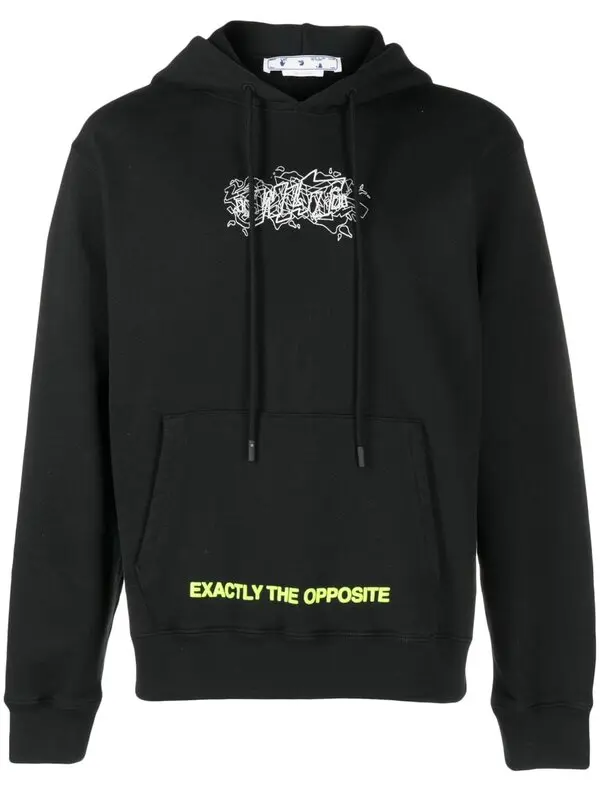 Off-White Slogan-print Drawstring Hoodie