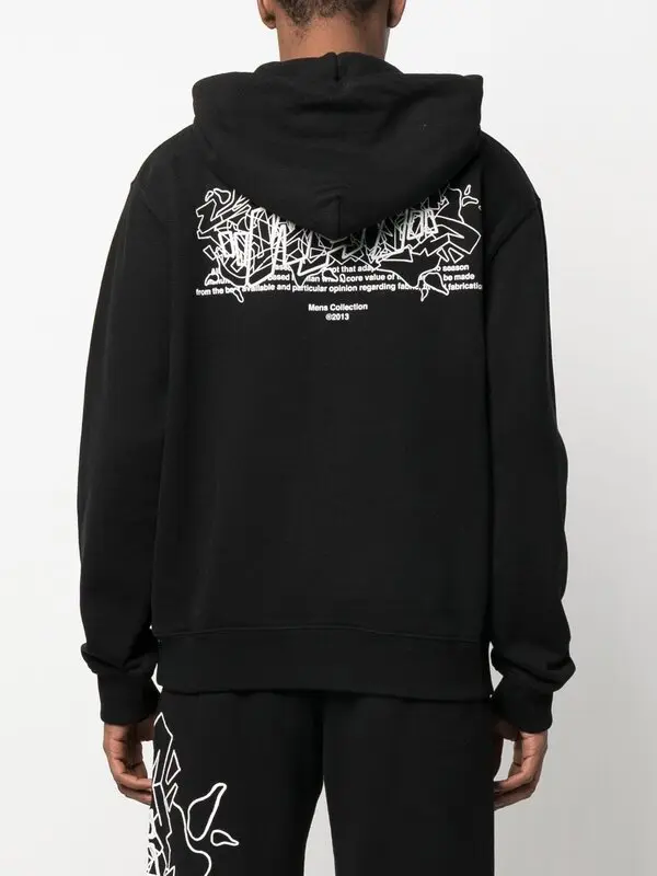 Off-White Slogan-print Drawstring Hoodie