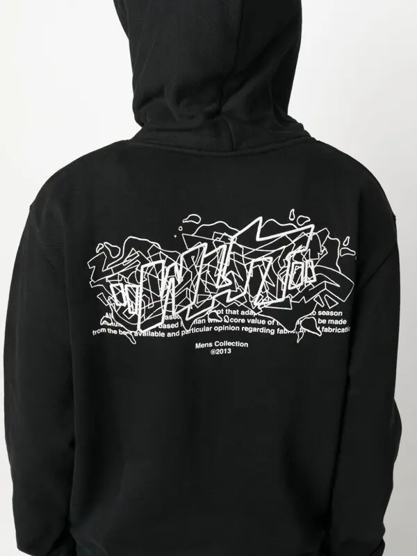 Off-White Slogan-print Drawstring Hoodie