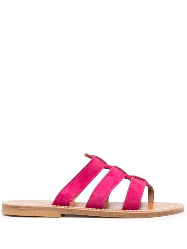 K.JACQUES Caged-design Calf-leather Slides