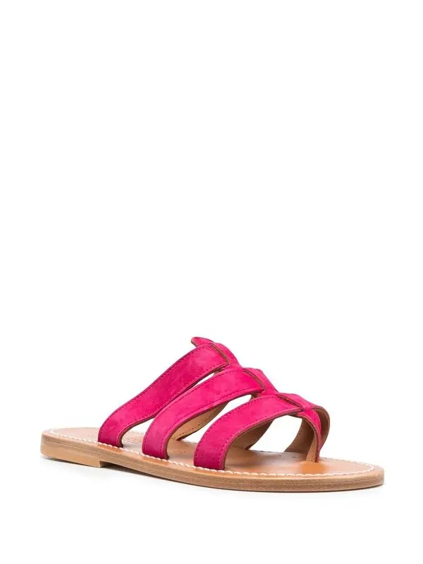 K.JACQUES Caged-design Calf-leather Slides