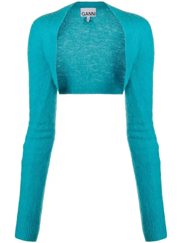 GANNI Knitted Cropped Bolero