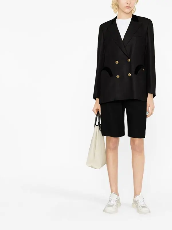 BLAZÉ MILANO Tailored Double-breasted Blazer - Black