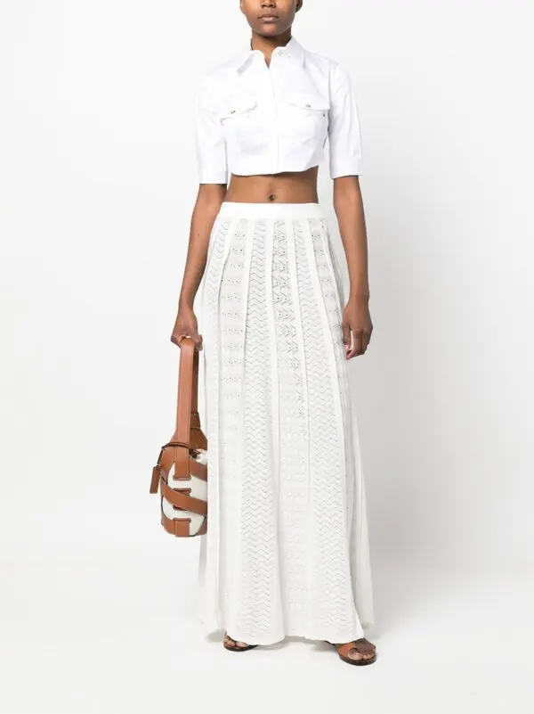Elisabetta Franchi Logo-charm Cropped Shirt