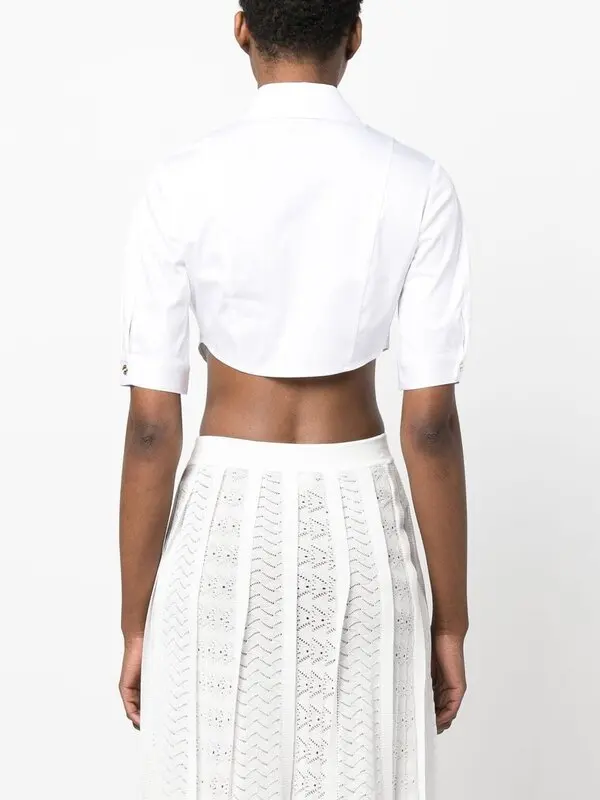 Elisabetta Franchi Logo-charm Cropped Shirt