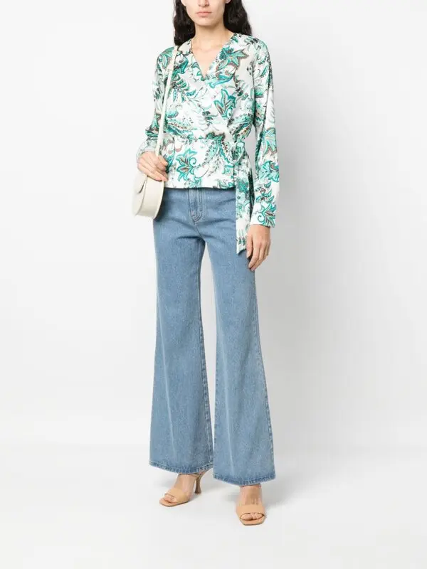 Liu Jo Paisley-print Wrap Blouse