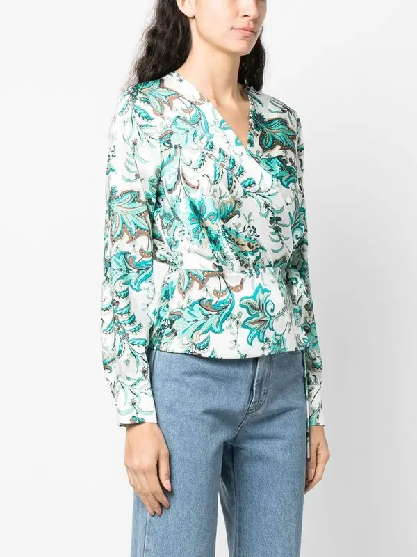Liu Jo Paisley-print Wrap Blouse