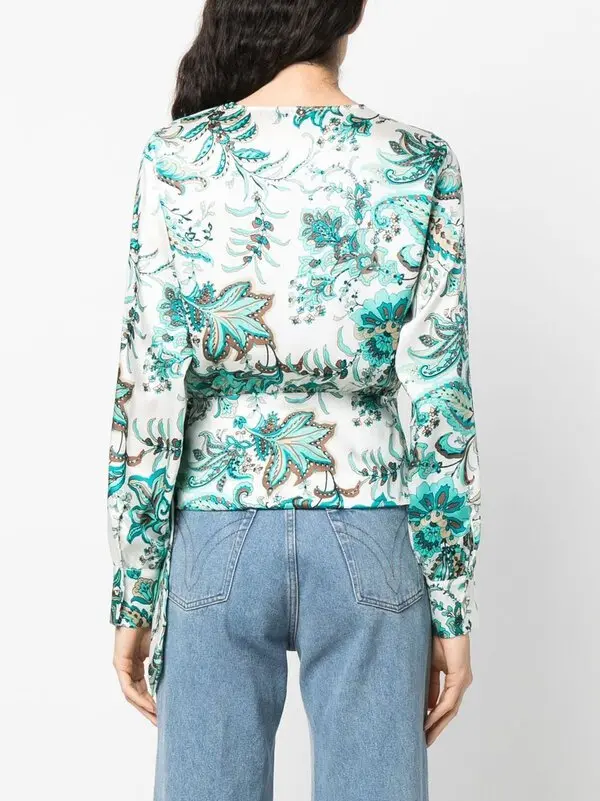 Liu Jo Paisley-print Wrap Blouse