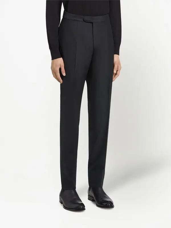Zegna Trofeo 600 Single-breasted Wool-silk Suit - Black