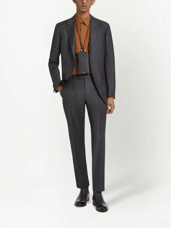 Zegna Trofeo Single-breasted Wool Suit - Grey