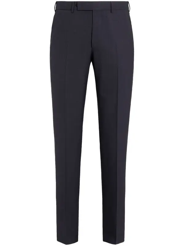 Zegna High Performance Tailored Wool Trousers - Blue
