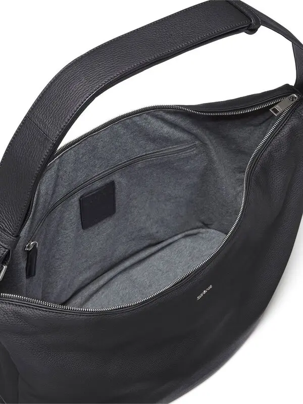 Zegna Panorama Leather Messenger Bag