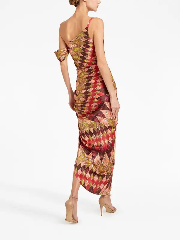 Cinq À Sept Elliana Silk Asymmetric Dress