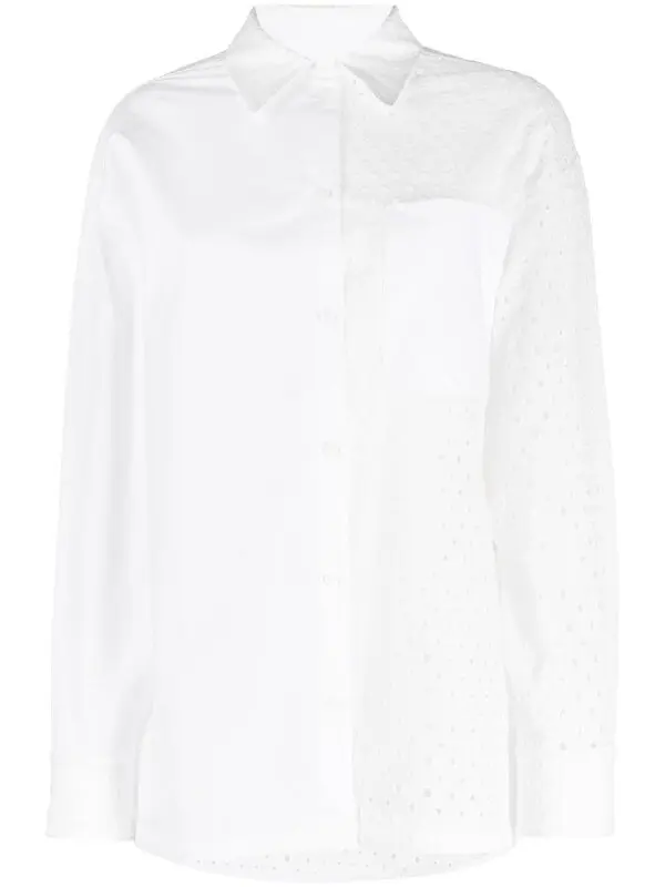 Kenzo Broderie Anglaise Panelled Shirt