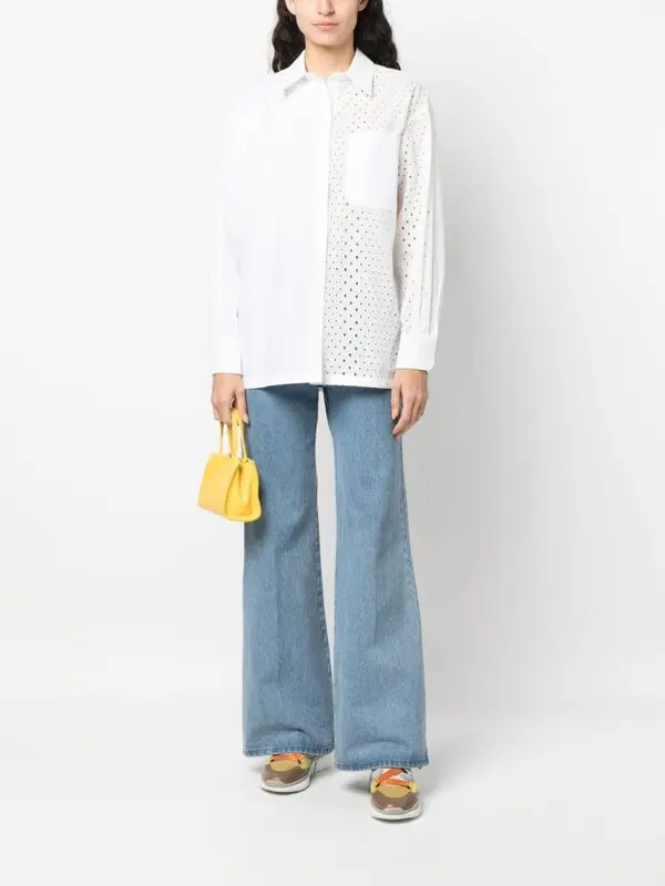 Kenzo Broderie Anglaise Panelled Shirt