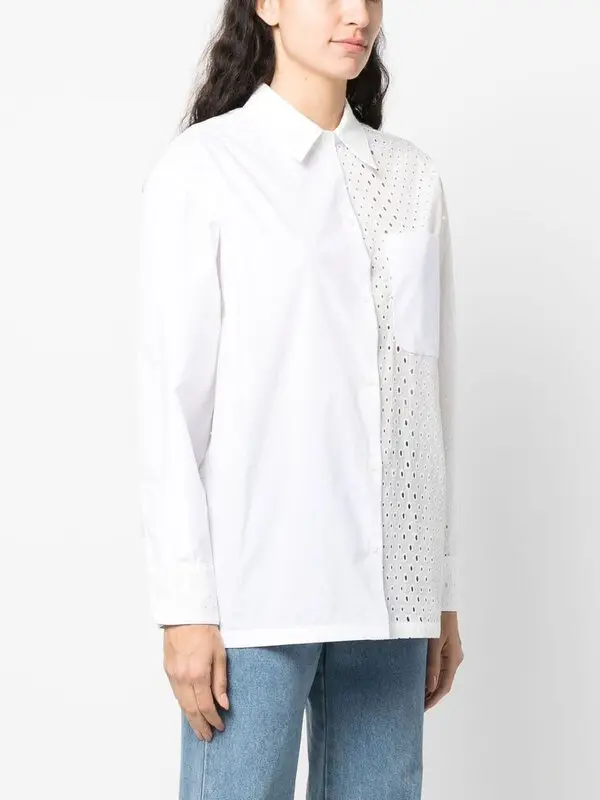 Kenzo Broderie Anglaise Panelled Shirt