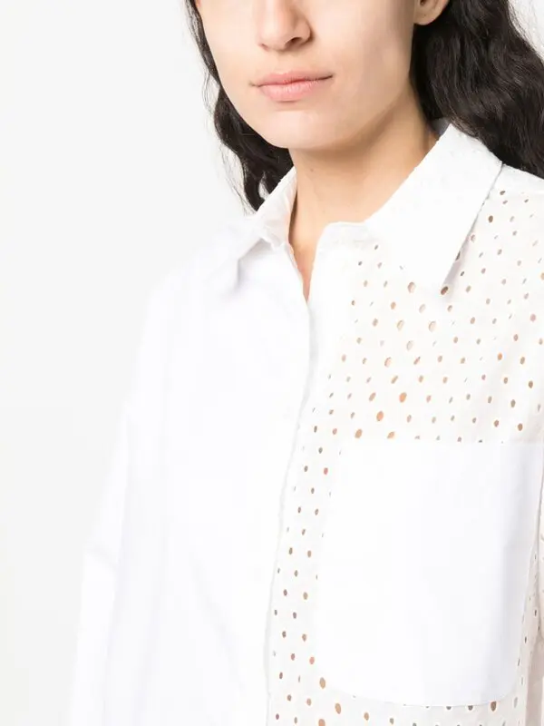 Kenzo Broderie Anglaise Panelled Shirt