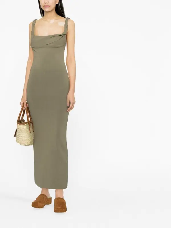 Jacquemus La Robe Maille Alca Square-neck Dress