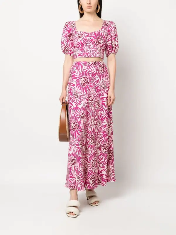 Diane Von Furstenberg Floral-print Short-sleeve Top