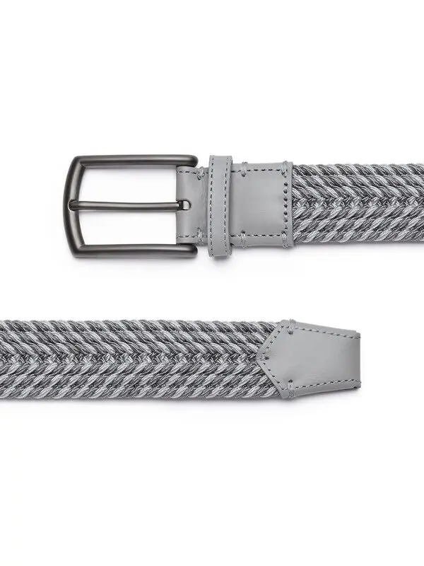 Zegna Braided Canvas Belt - Grey