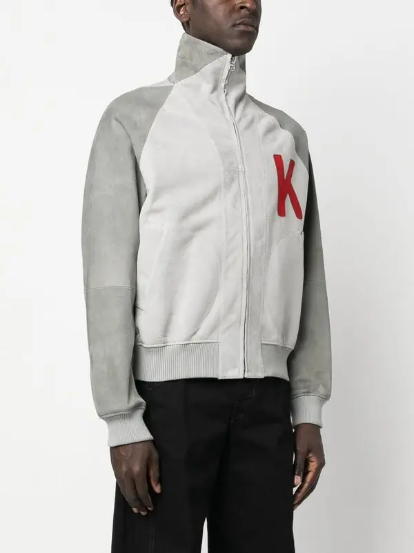Kenzo Colour-block Bomber Jacket - Grey