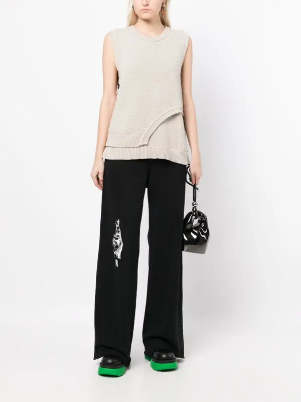 Raf Simons Hand-Print Track Pants - Black | Editorialist
