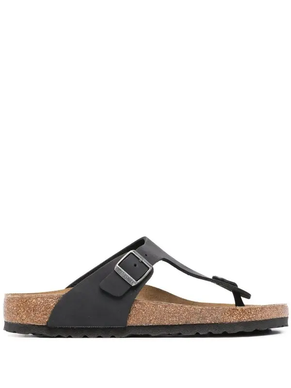 BIRKENSTOCK Buckle-detail Flip Flop Sandals - Black