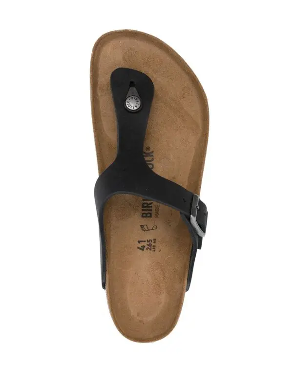 BIRKENSTOCK Buckle-detail Flip Flop Sandals - Black