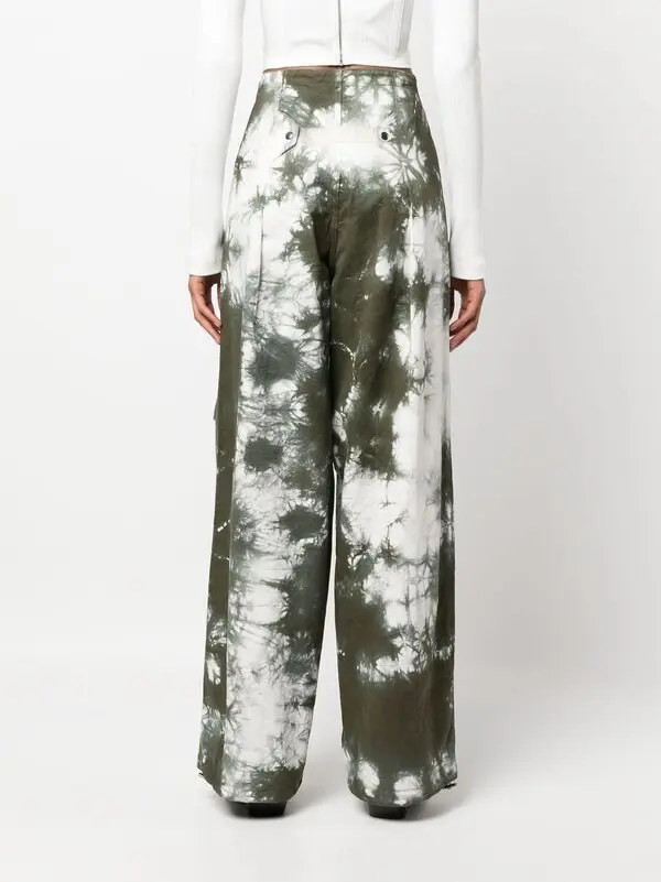 DARKPARK Tie-dye Cargo Trousers - Green