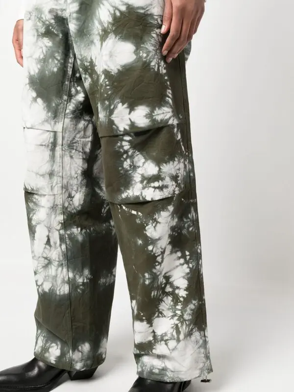 DARKPARK Tie-dye Cargo Trousers - Green