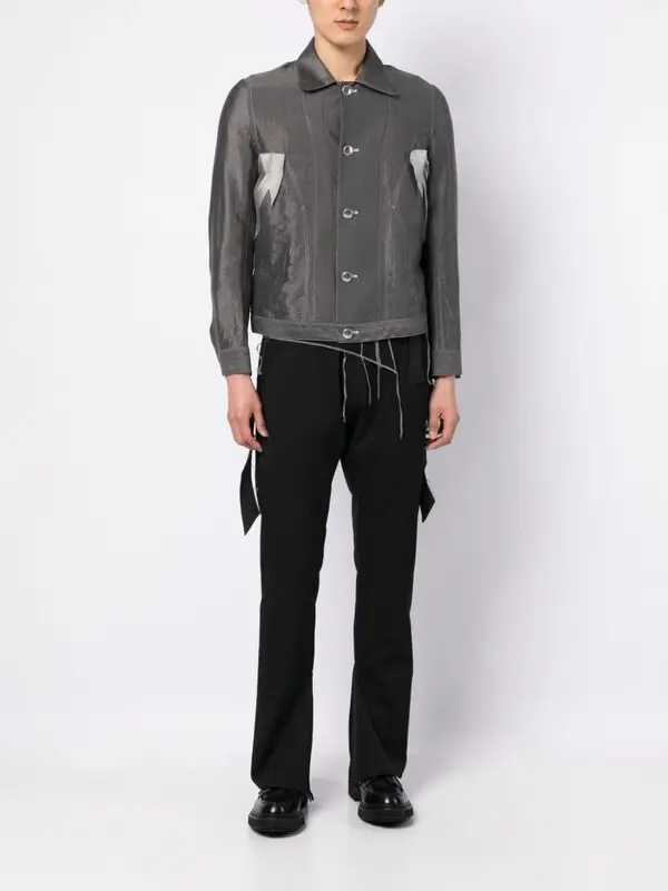 SULVAM Button-up Long-sleeved Shirt