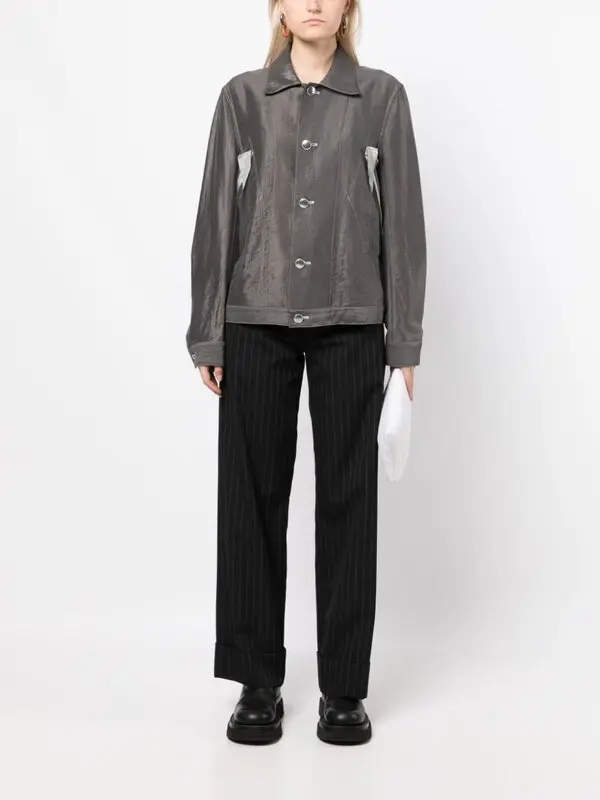 SULVAM Button-up Long-sleeved Shirt
