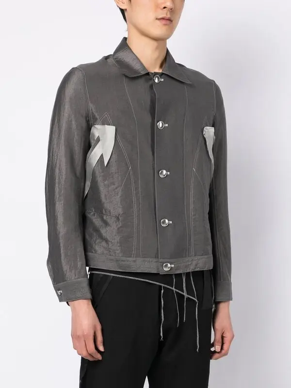 SULVAM Button-up Long-sleeved Shirt