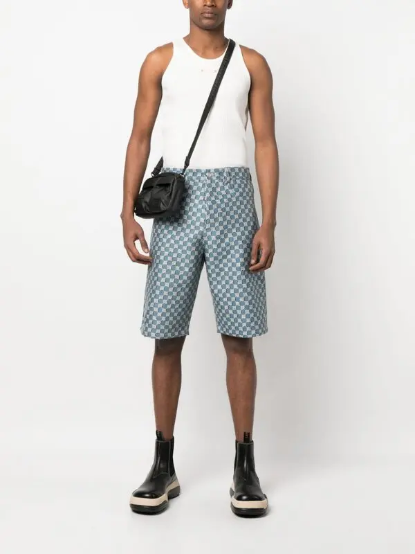 MISBHV Logo-print Denim Shorts - Blue