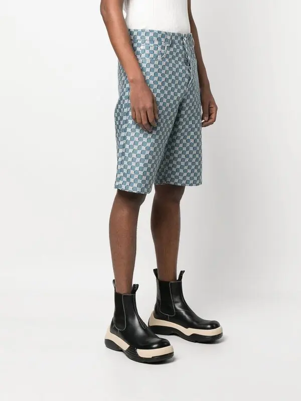 MISBHV Logo-print Denim Shorts - Blue
