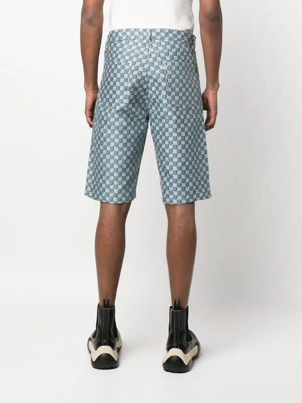 MISBHV Logo-print Denim Shorts - Blue