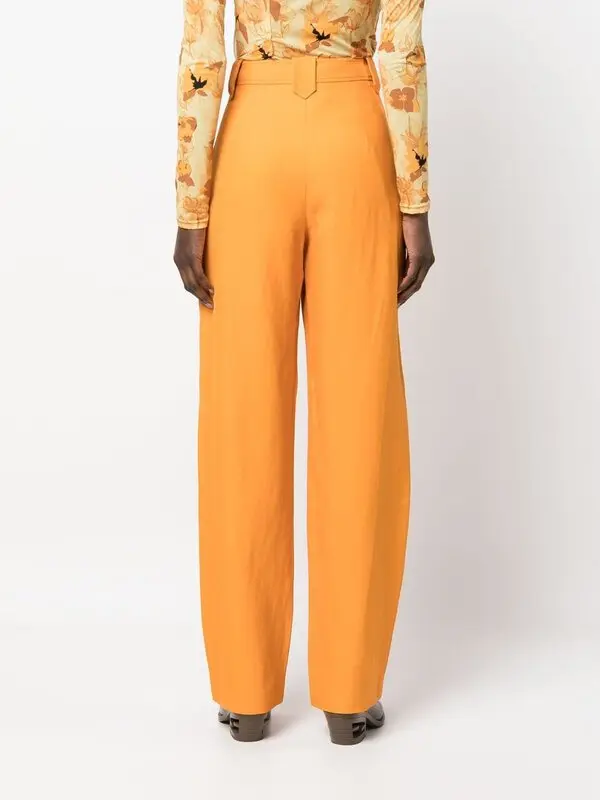 Alberta Ferretti High-waisted Straight-leg Trousers