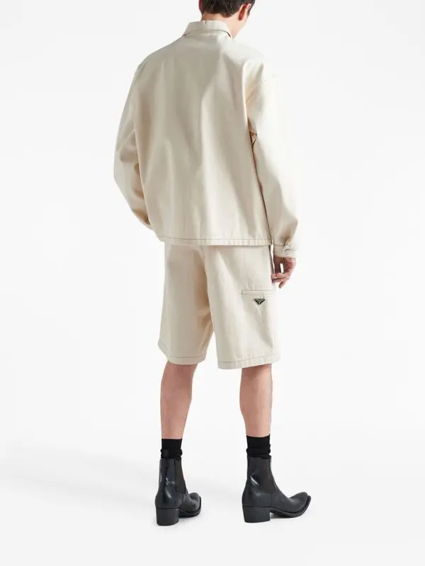 Prada Bull Denim Bermuda Shorts
