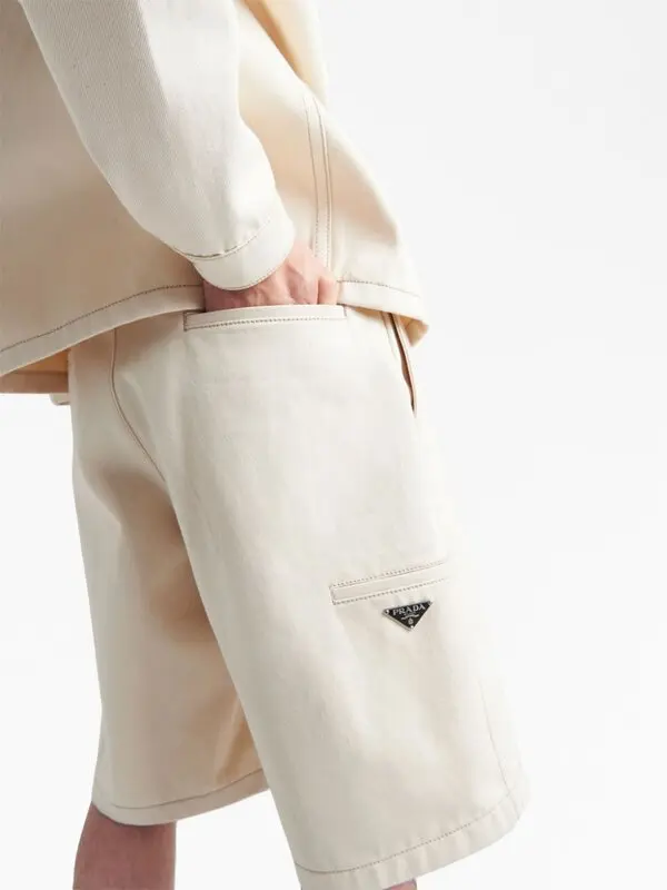 Prada Bull Denim Bermuda Shorts