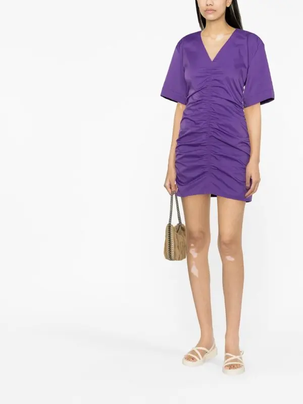sandro amethyste cotton ruched mini dress Sandro | Dresses | Sandro Amethyste Cotton Ruched Mini Dress Black Size 4 8  Medium