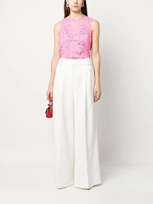 Dolce & Gabbana Floral Lace Top - Pink