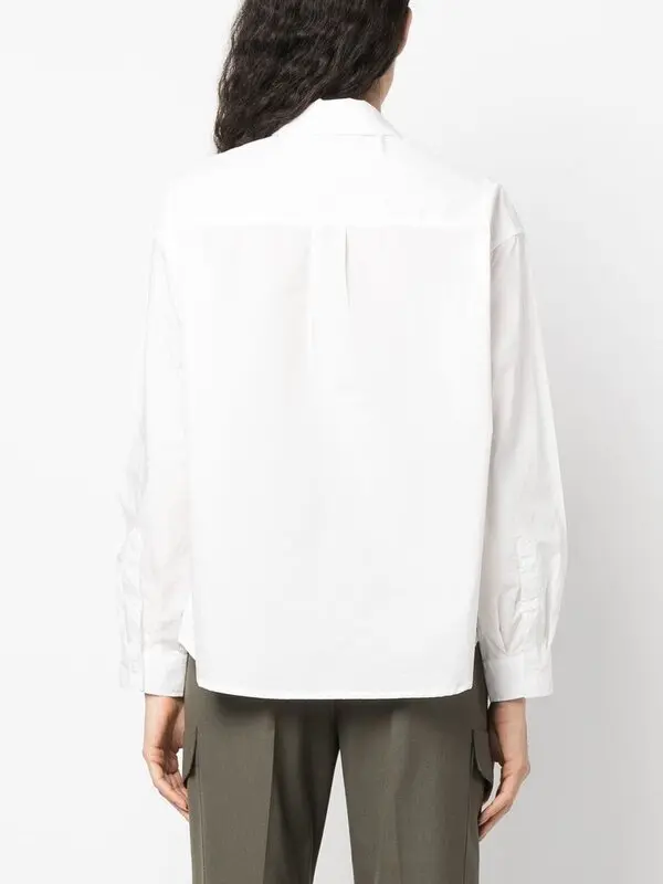 A.p.c. Boyfriend Logo-embroidered Shirt - White
