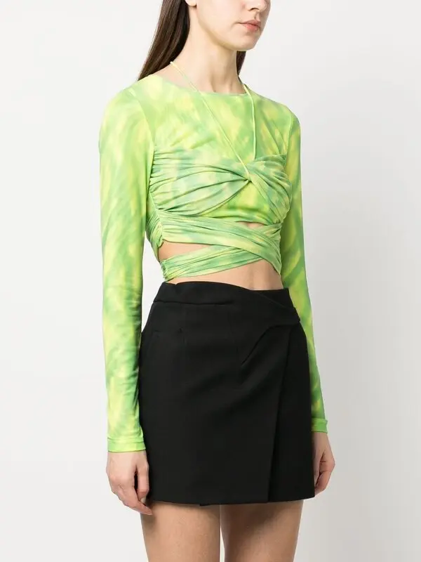 Remain Birger Christensen Layered Tie-dye Crop Top
