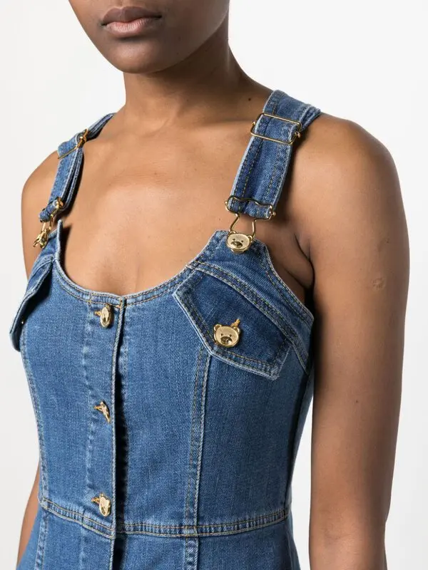 Moschino Button-up Denim Minidress